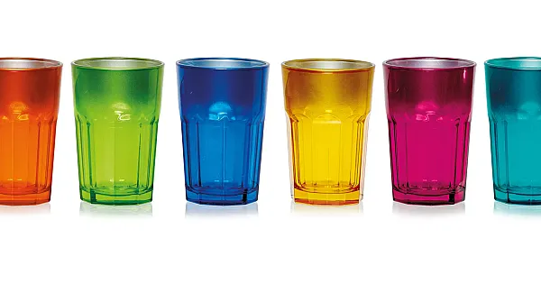 Pahar de apa din sticla colorata Cerve MEDINA, 380ml I Studiocasa.ro