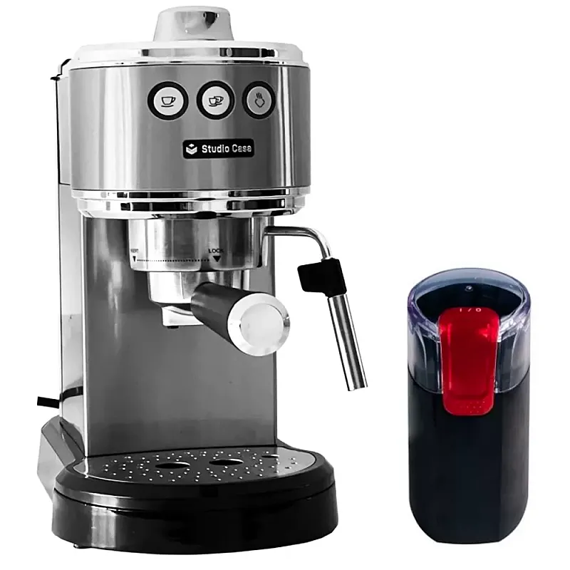 Espressor inox SC2132, Senso Studio Casa + Rasnita cafea CG9101B18 Miss ...