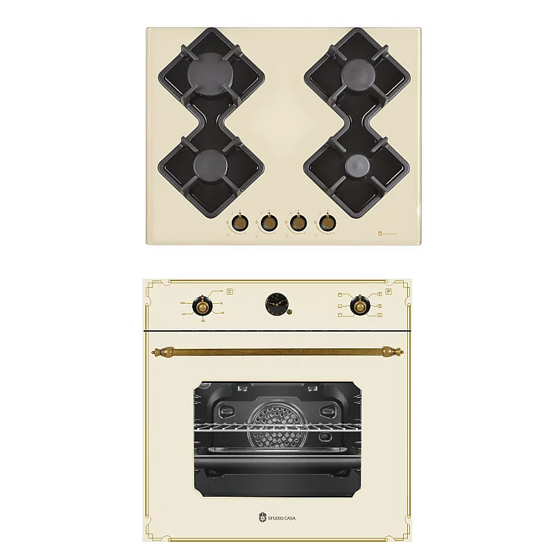 Pachet rustic incorporabil Studio Casa Parma Glass cuptor electric si ...